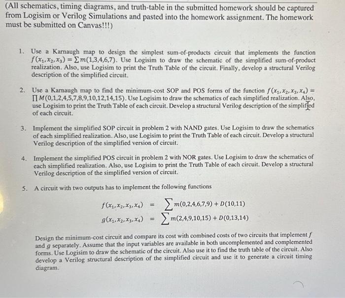 Solved (All schematics, timing diagrams, and truth-table in | Chegg.com