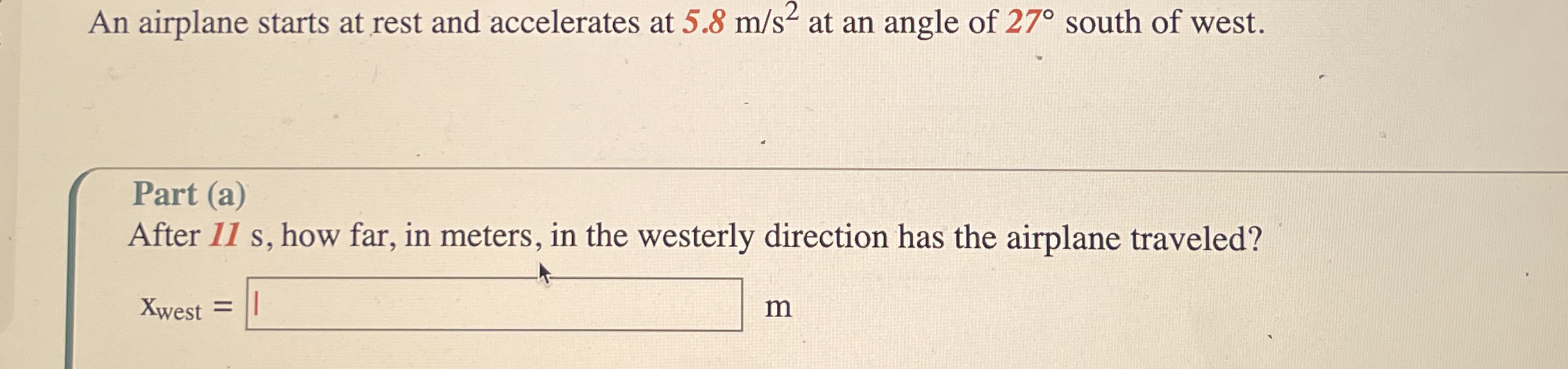 How to solve An airplane starts at rest and | Chegg.com