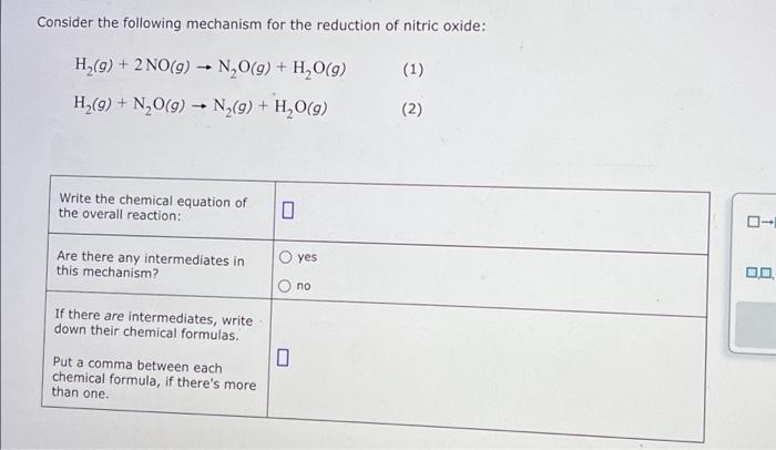 Solved Consider the following mechanism for the reduction of | Chegg.com