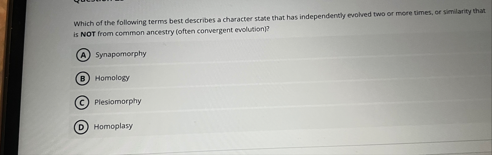 Solved Which of the following terms best describes a | Chegg.com