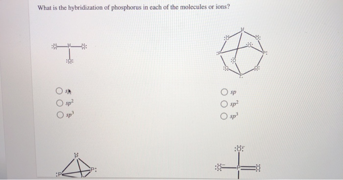 Solved What is the hybridization of phosphorus in each of | Chegg.com