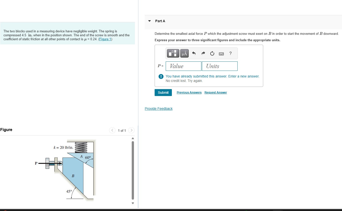 Solved Part A The two blocks used in a measuring device have | Chegg.com
