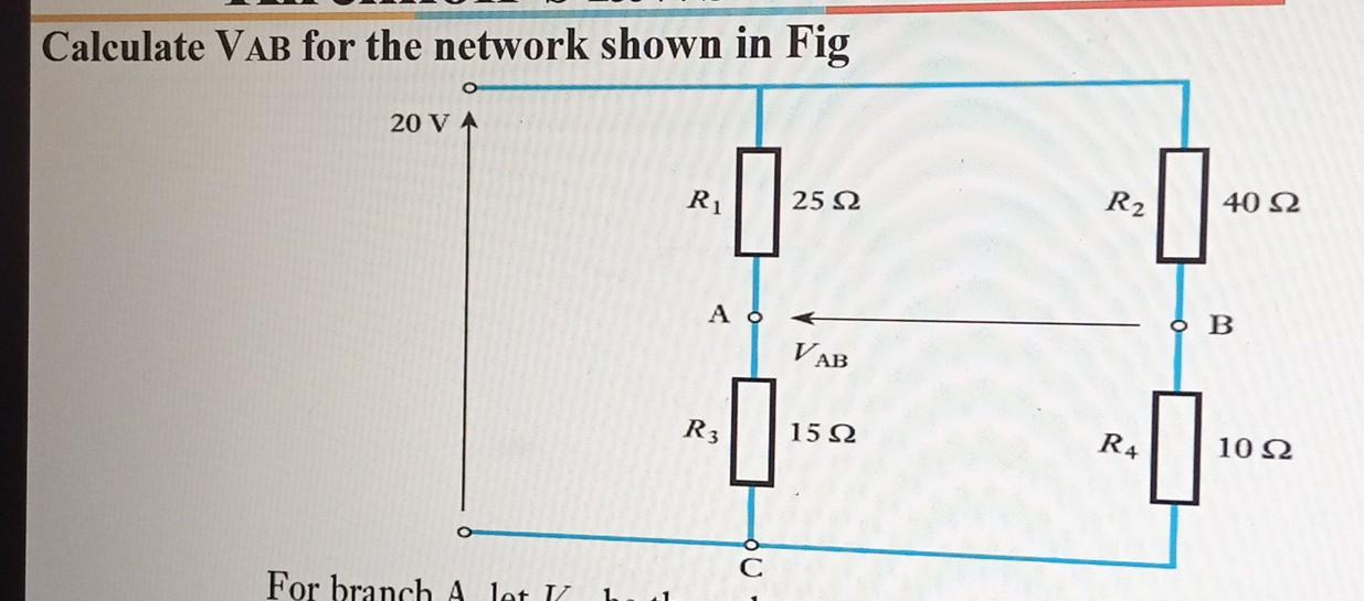 Solved Calculate VAB for the network shown in Fig | Chegg.com
