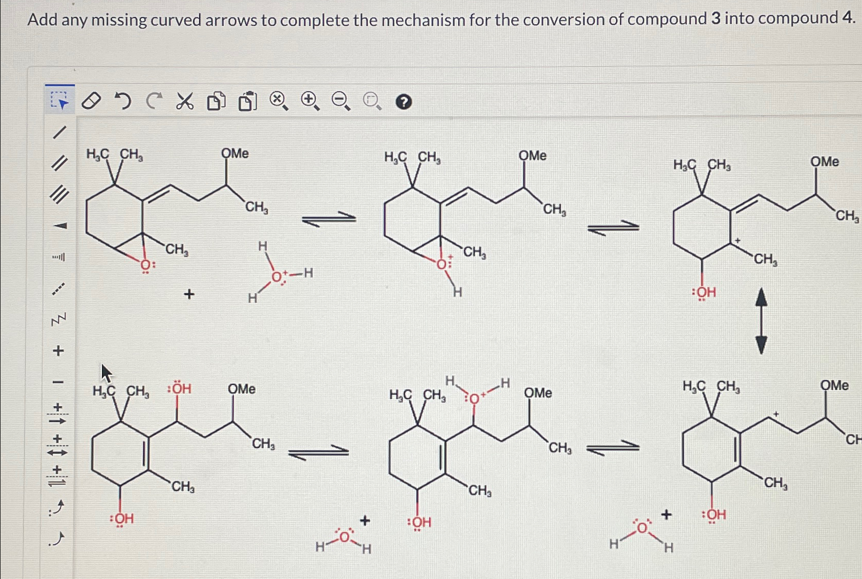 Solved Add any missing curved arrows to complete the | Chegg.com