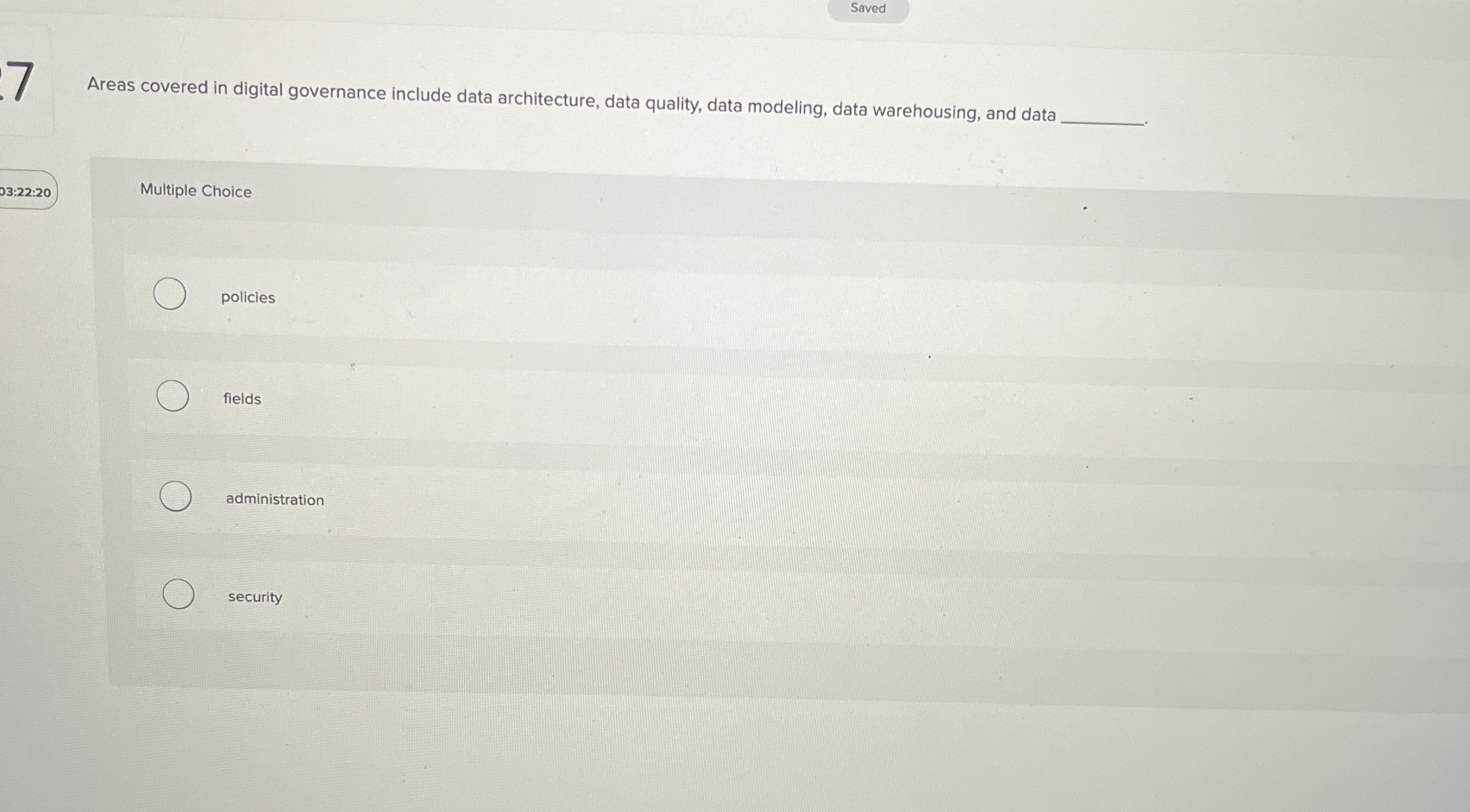 Solved Saved7Areas covered in digital governance include | Chegg.com