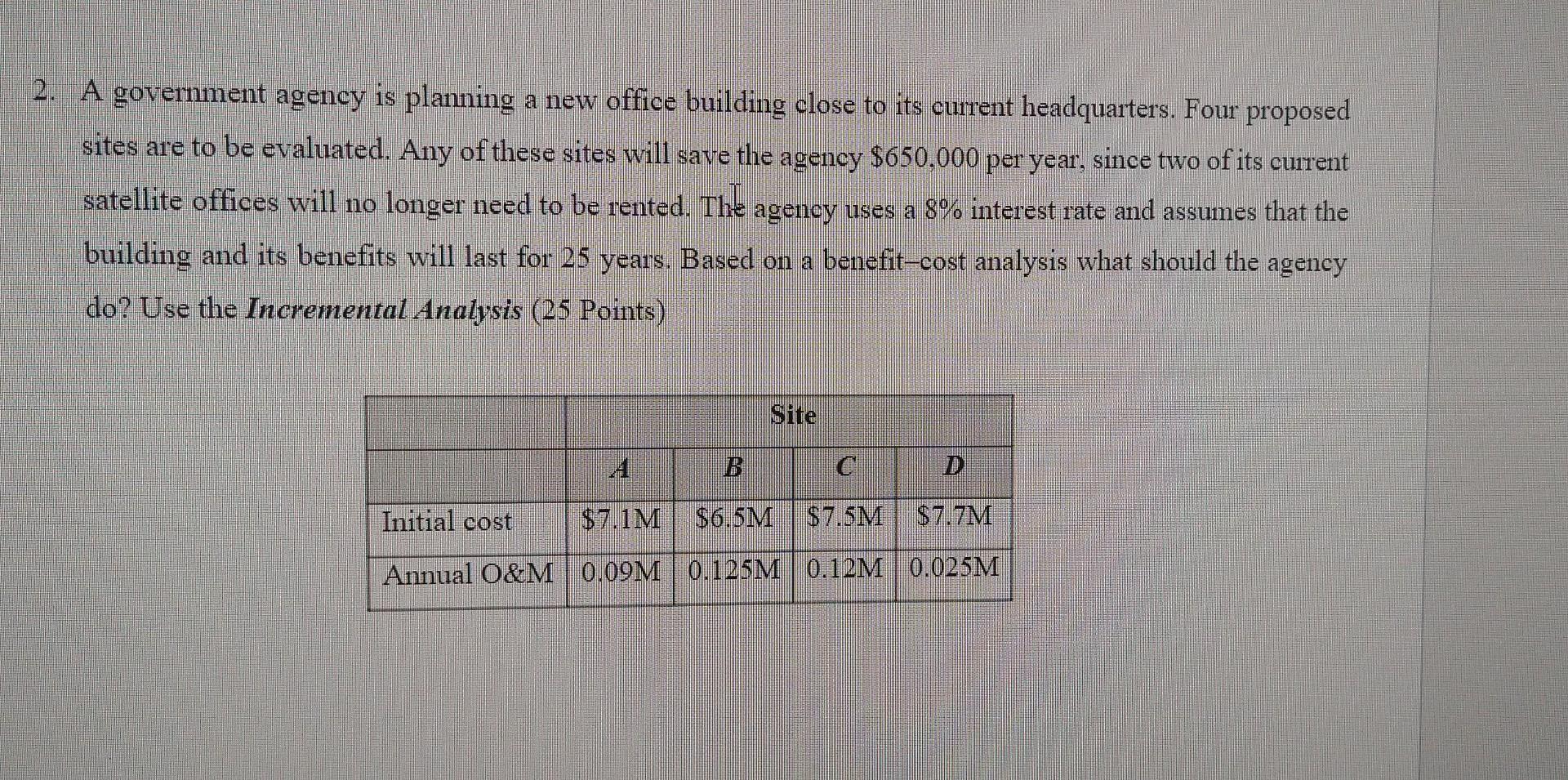 Solved 2. A government agency is planning a new office | Chegg.com