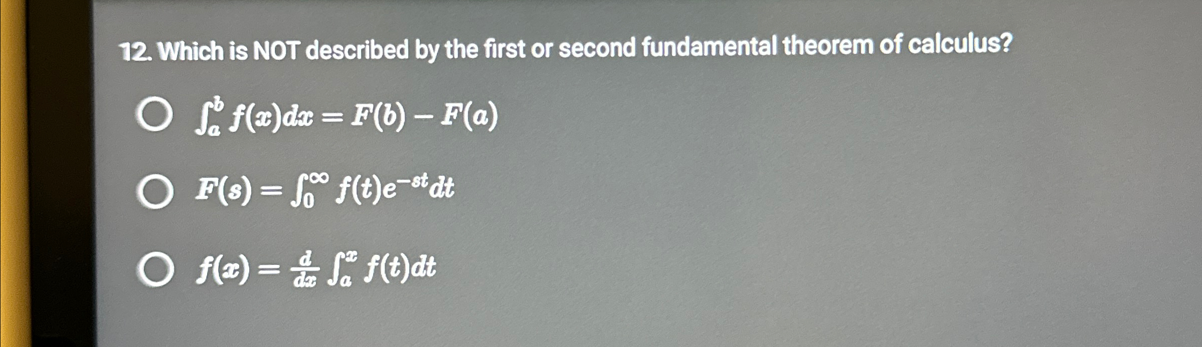 Solved Which is NOT described by the first or second | Chegg.com