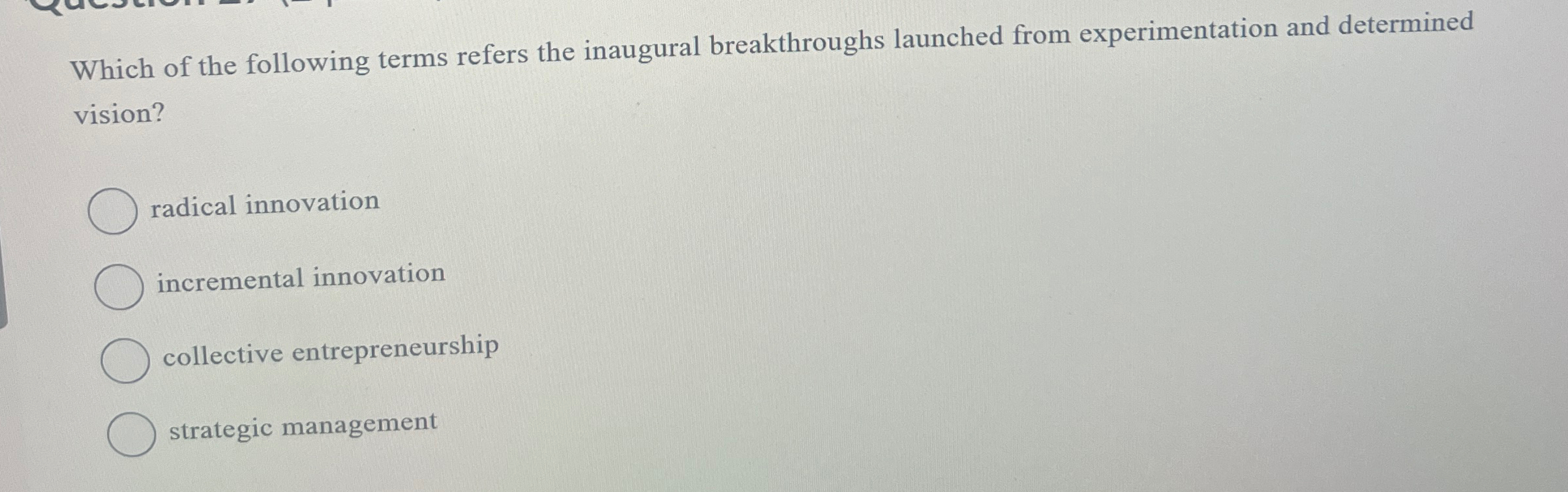 Solved Which of the following terms refers the inaugural | Chegg.com