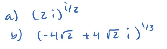 Solved calculate all roots in Cartesian form, represent them | Chegg.com