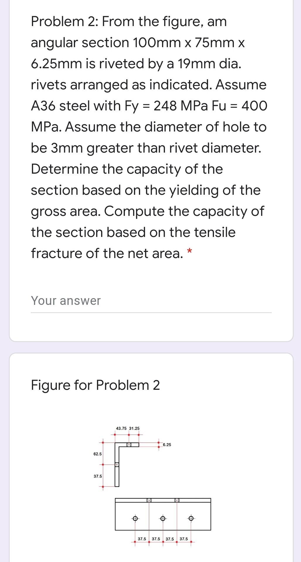 Solved From the figure, am angular section 100mm x 75mm x | Chegg.com