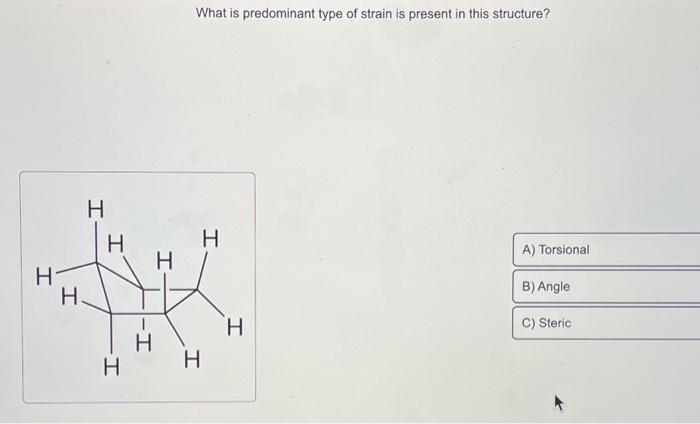 Solved What is predominant type of strain is present in this | Chegg.com