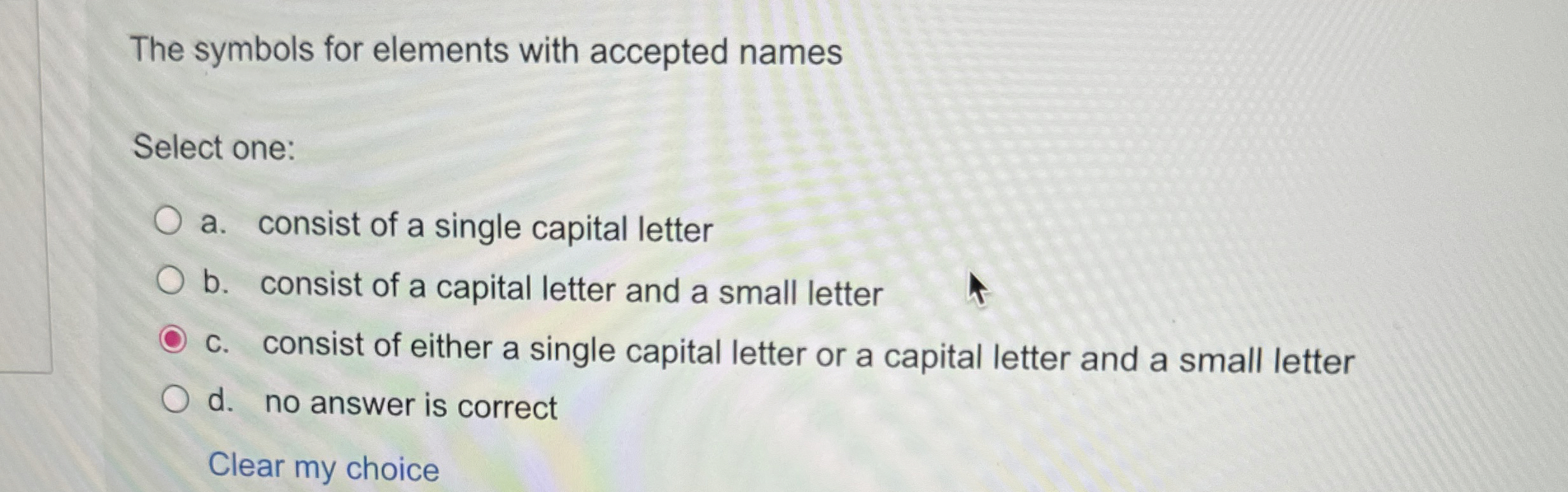 Solved The symbols for elements with accepted namesSelect | Chegg.com