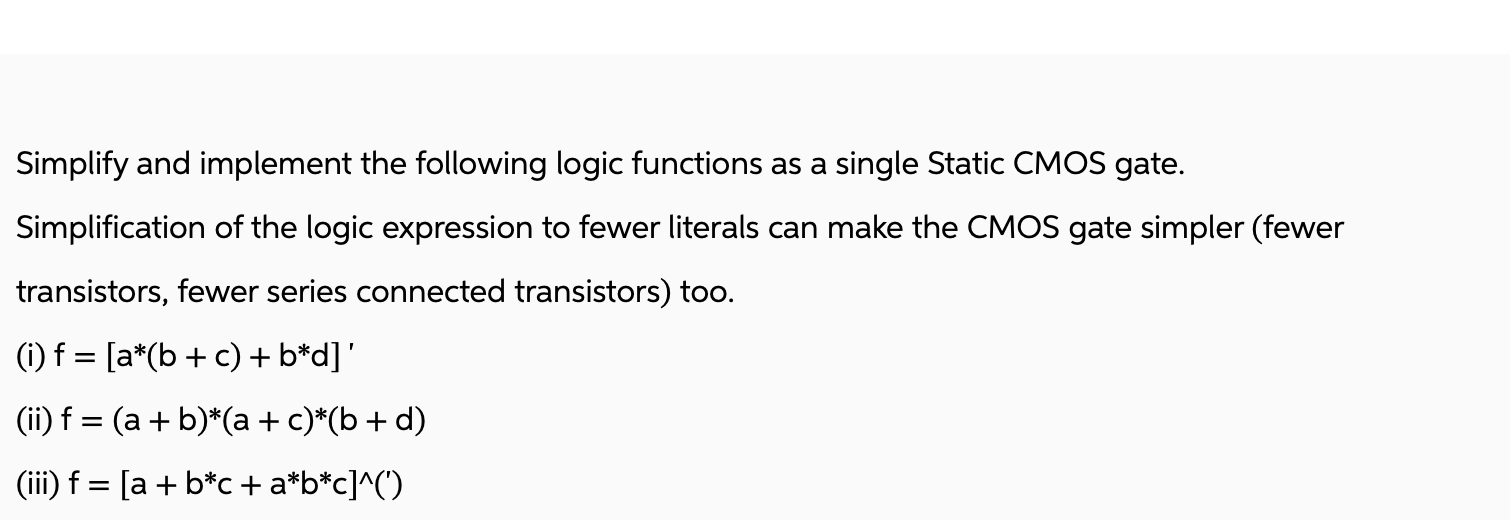 Solved Simplify And Implement The Following Logic Functions 3495