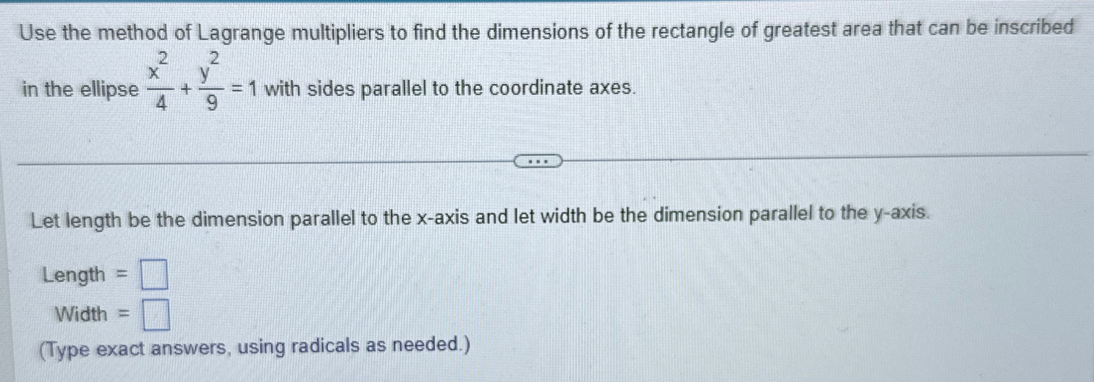 Solved Use the method of Lagrange multipliers to find the | Chegg.com