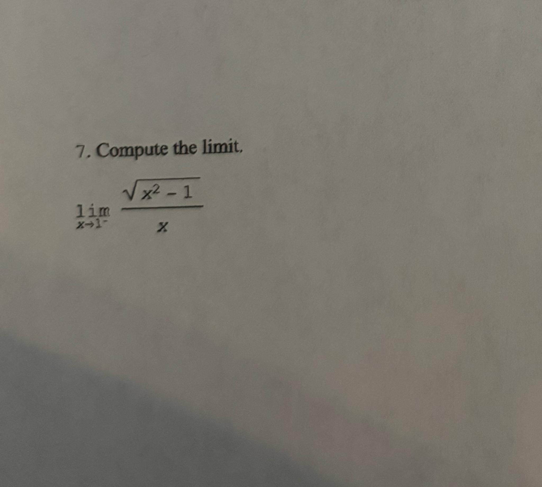 Solved Compute the limit.limx→1-x2-12x | Chegg.com