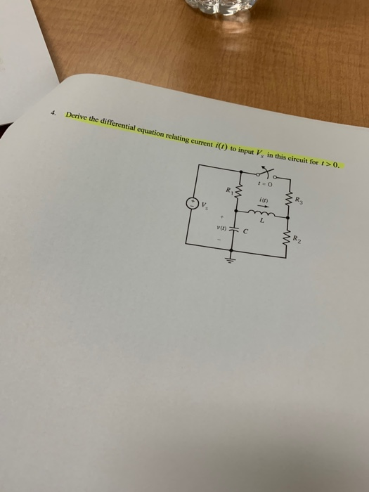 Solved 4. Derive the differential equation relating current | Chegg.com