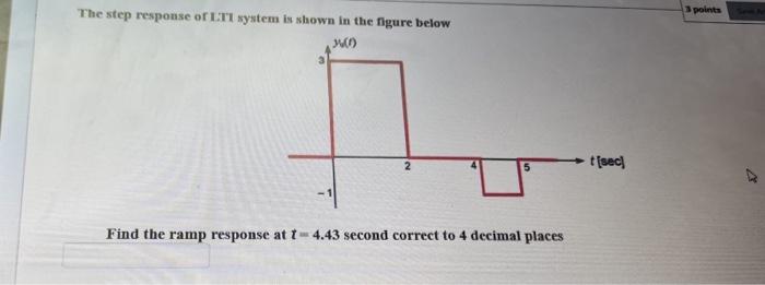 Solved The step response of LT system is shown in the figure | Chegg.com
