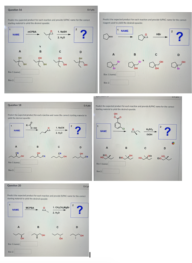 Solved Can you help me with these questions: Predict the | Chegg.com