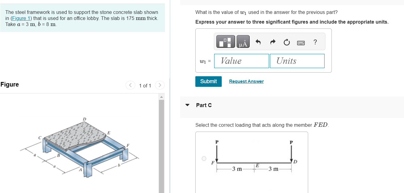 Solved The steel framework is ﻿used to ﻿support the stone | Chegg.com