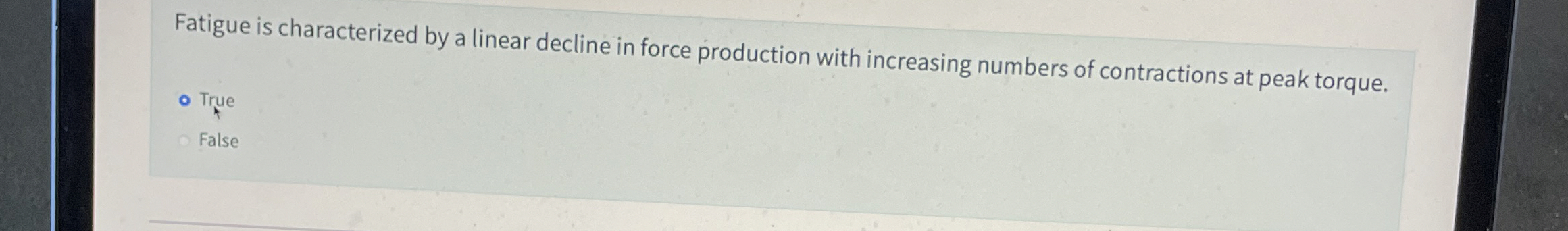 Solved Fatigue is characterized by a linear decline in force | Chegg.com
