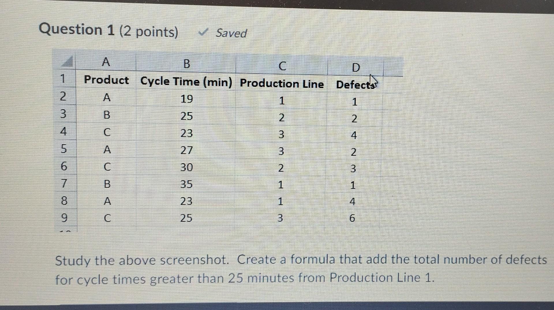 Question 1 (2 points) Saved Study the above | Chegg.com