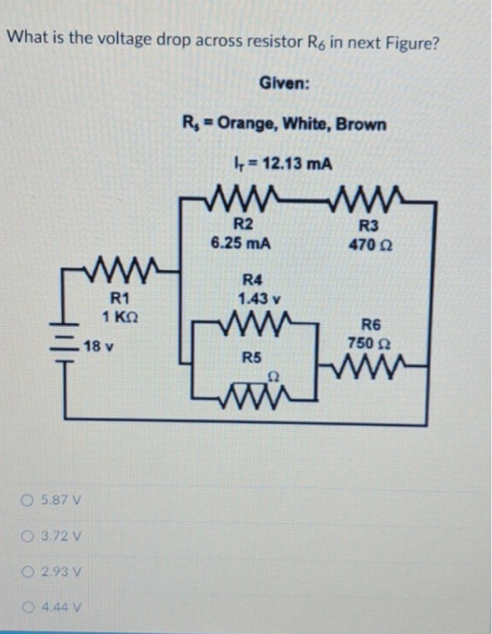 Solved What is the voltage drop across resistor Ro in next | Chegg.com