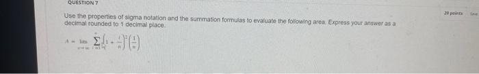Solved Use the properties of sigma notation and the | Chegg.com