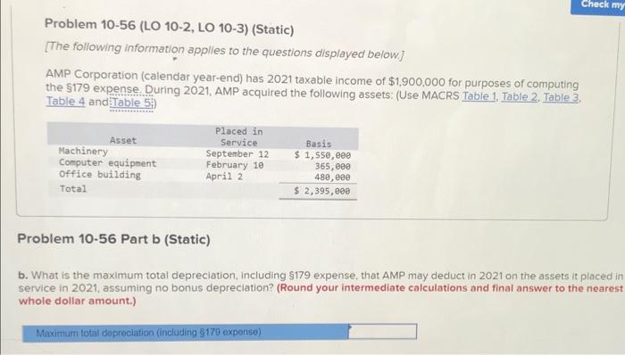 Solved Maximum 179 expenses deductible for 2021 is | Chegg.com