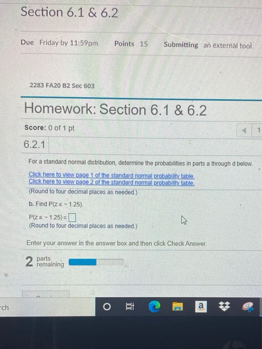 Solved Section 6.1 & 6.2 Due Friday by 11:59pm Points 15 | Chegg.com