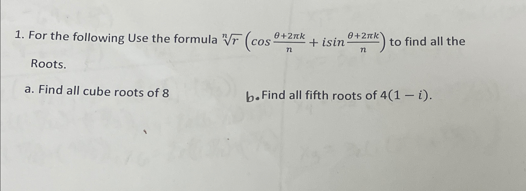For the following Use the formula | Chegg.com