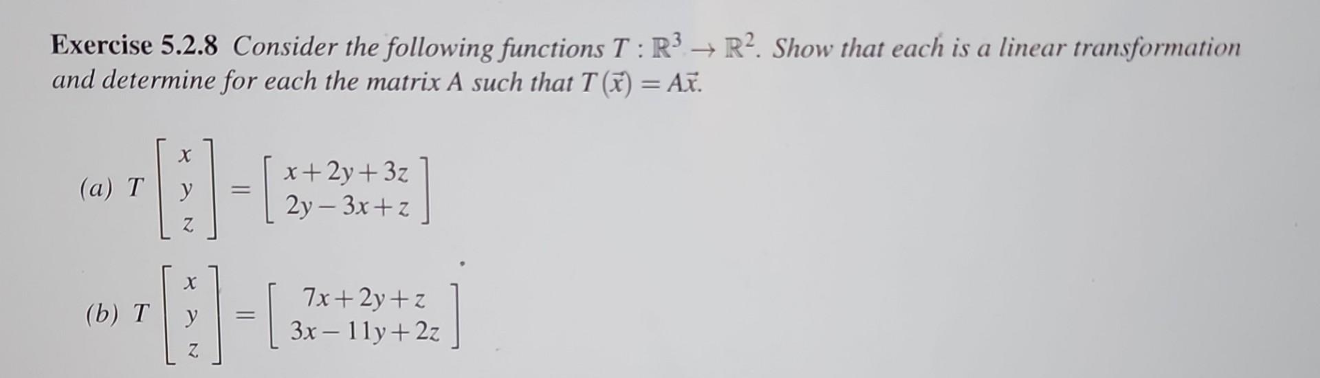 Solved Exercise 5.2.8 Consider the following functions | Chegg.com