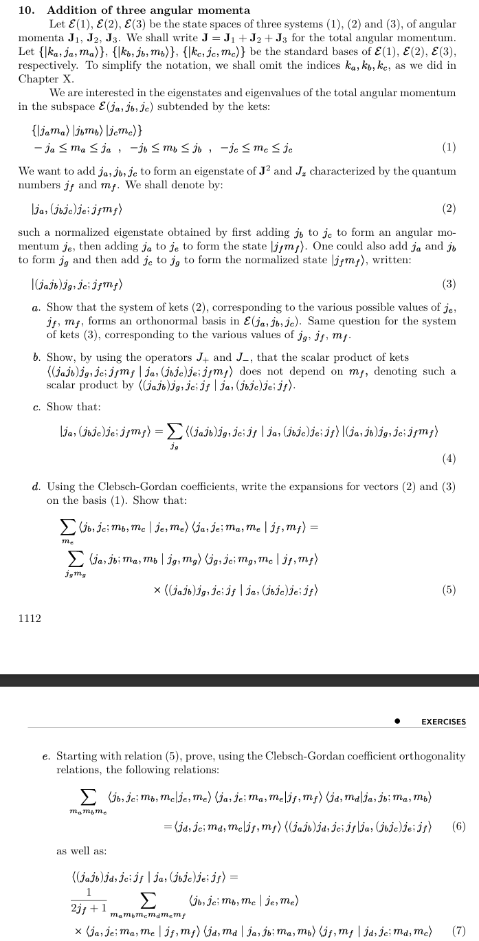 Solved Addition of three angular momentaLet E(1),E(2),E(3) | Chegg.com