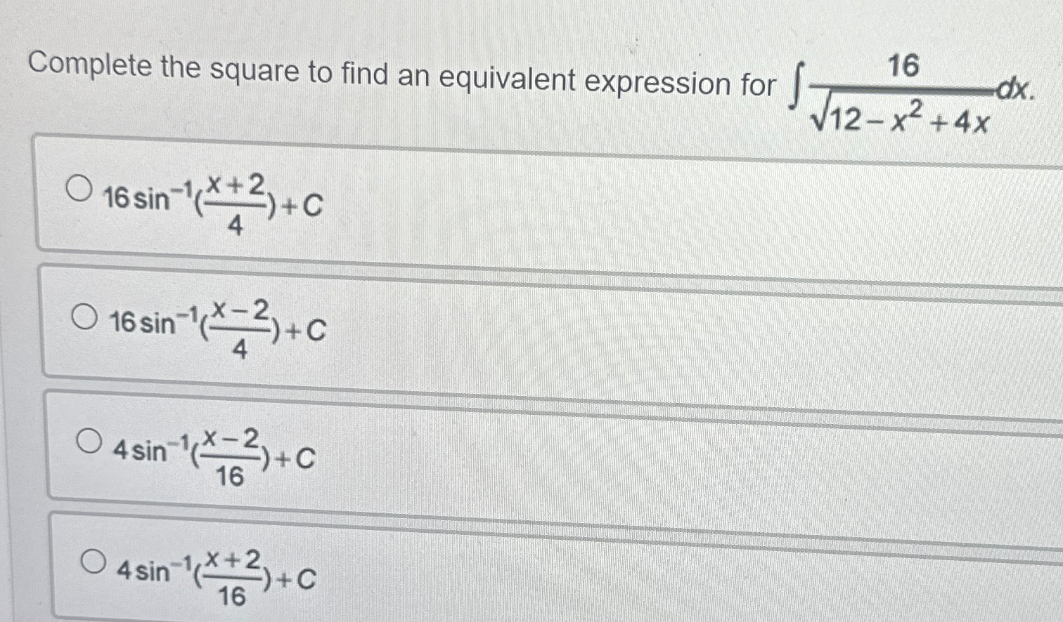Solved Complete the square to find an equivalent expression | Chegg.com