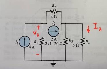 Solved use nodal analysis to find Ix and Vx | Chegg.com
