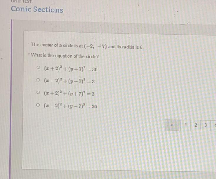 Solved ctions Which conic section results from the | Chegg.com