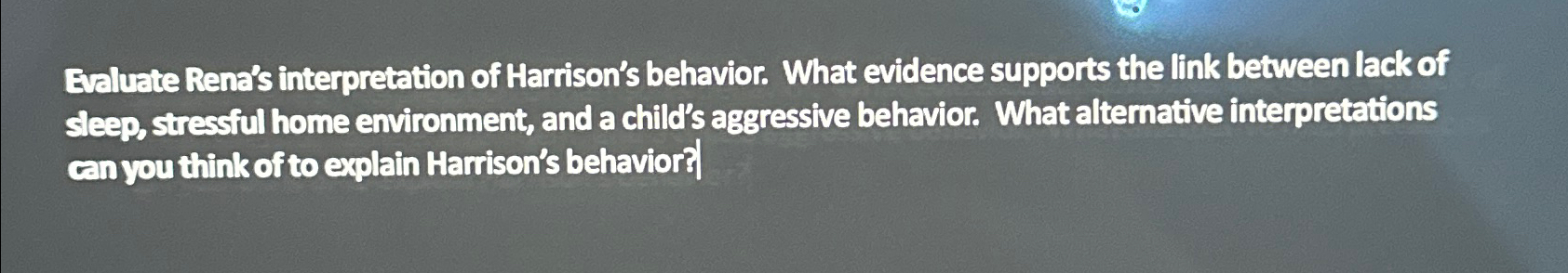 Solved Evaluate Rena's interpretation of Harrison's | Chegg.com