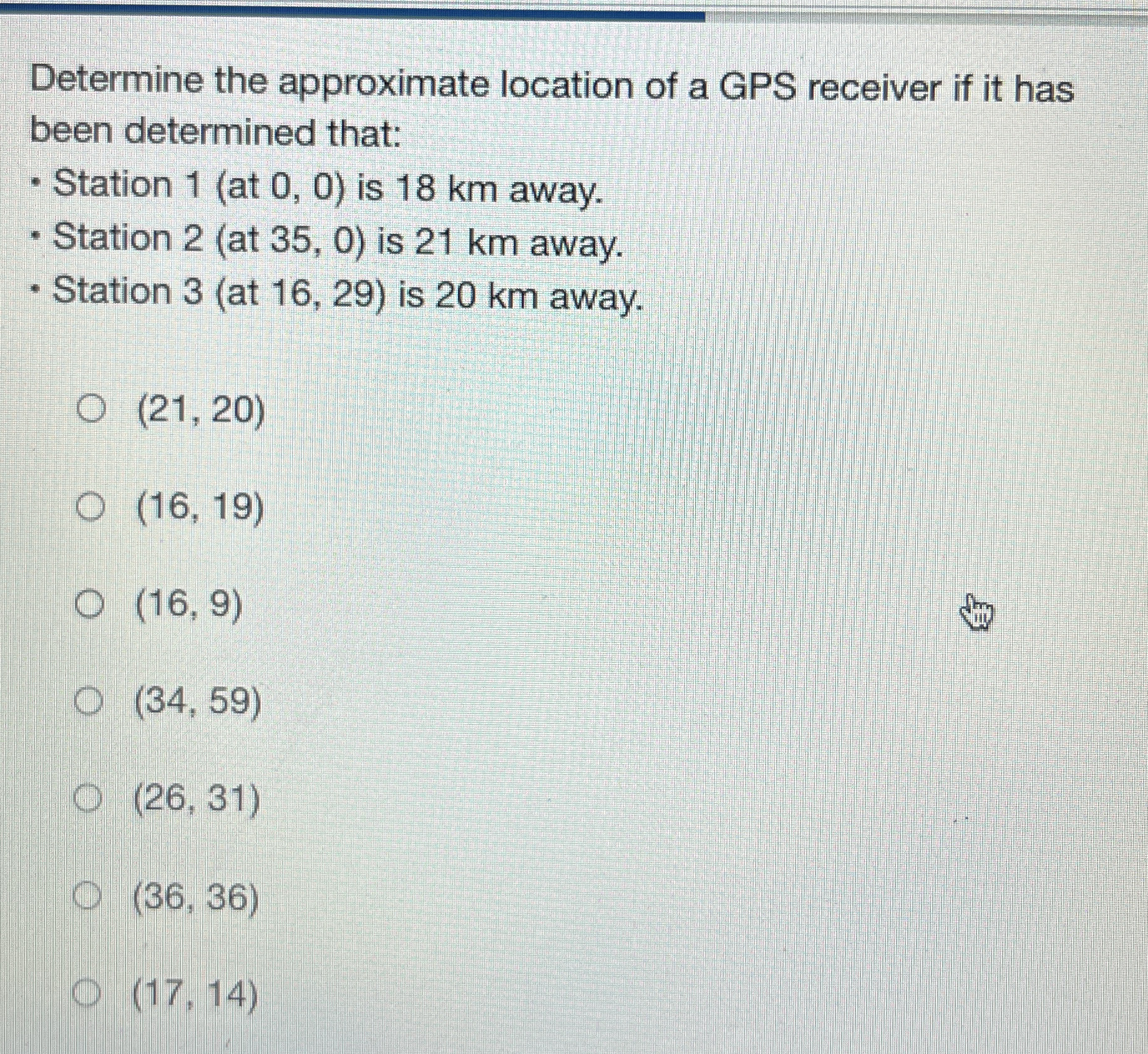 Solved Determine the approximate location of a GPS receiver | Chegg.com