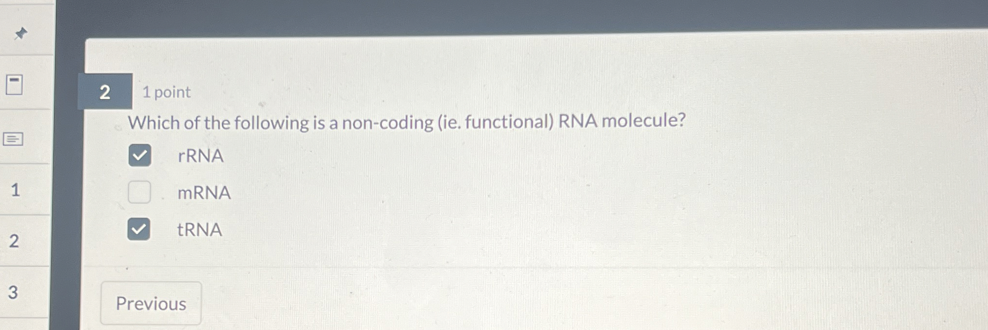 Solved 21 ﻿pointWhich of the following is a non-coding (ie. | Chegg.com