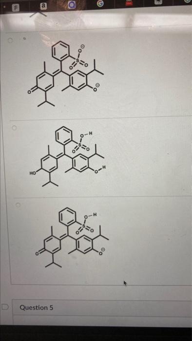 Solved Given the structure of thymol blue, what does the | Chegg.com