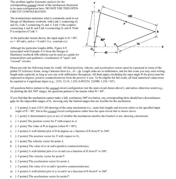 Apply graphical linkage synthesis using | Chegg.com