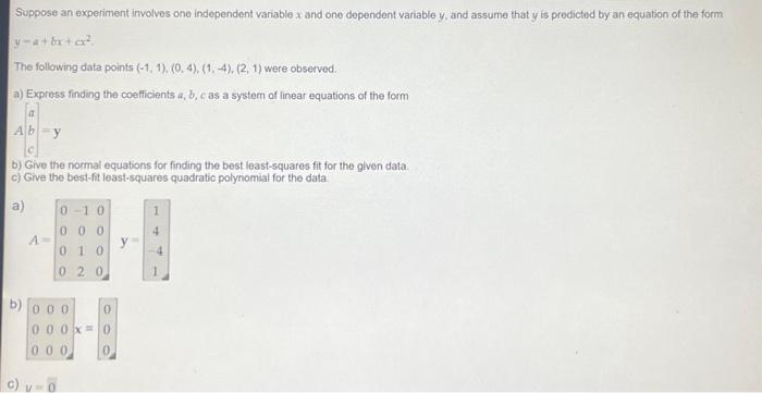 Solved Suppose an experiment involves one independent | Chegg.com
