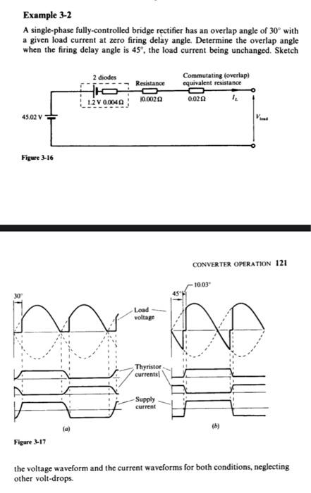 Solved Example 3-2 A single-phase fully-controlled bridge | Chegg.com