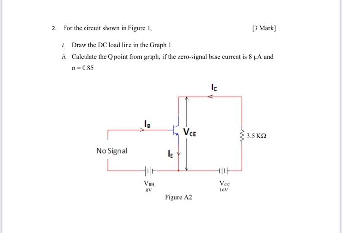 Solved 2. For the circuit shown in Figure 1, [3 Mark) Draw | Chegg.com
