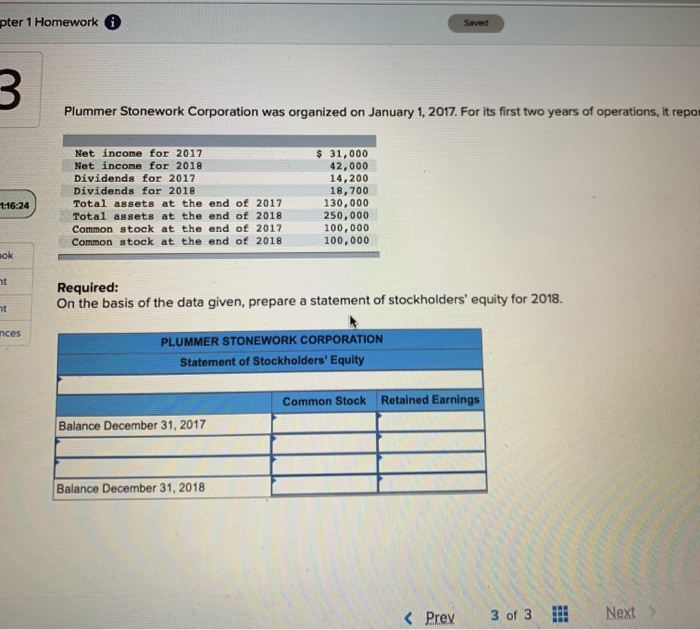 Solved pter 1 Homework ( Saved Plummer Stonework Corporation | Chegg.com Solved pter 1 Homework ( Saved Plummer Stonework Corporation | Chegg.com