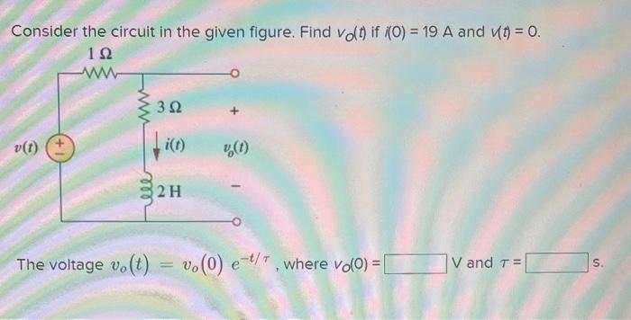 Solved Consider the circuit in the given figure. Find v0(t) | Chegg.com