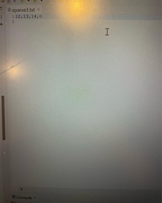 Solved def sparse_matrix(fh_in): Creates a sparse matrix 2D | Chegg.com