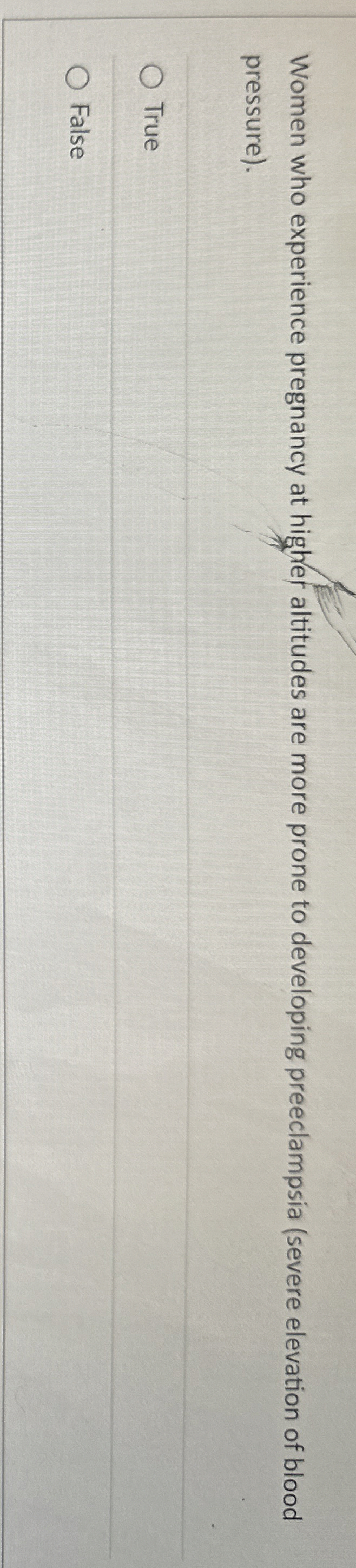 Solved Women who experience pregnancy at higher altitudes | Chegg.com