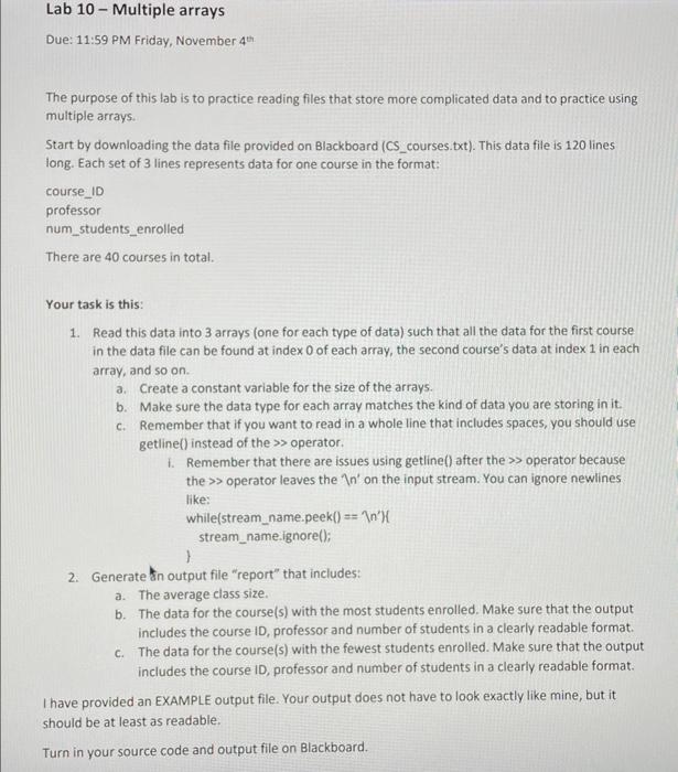 Solved CS_Courses.txt(input file) CS 1400 David | Chegg.com