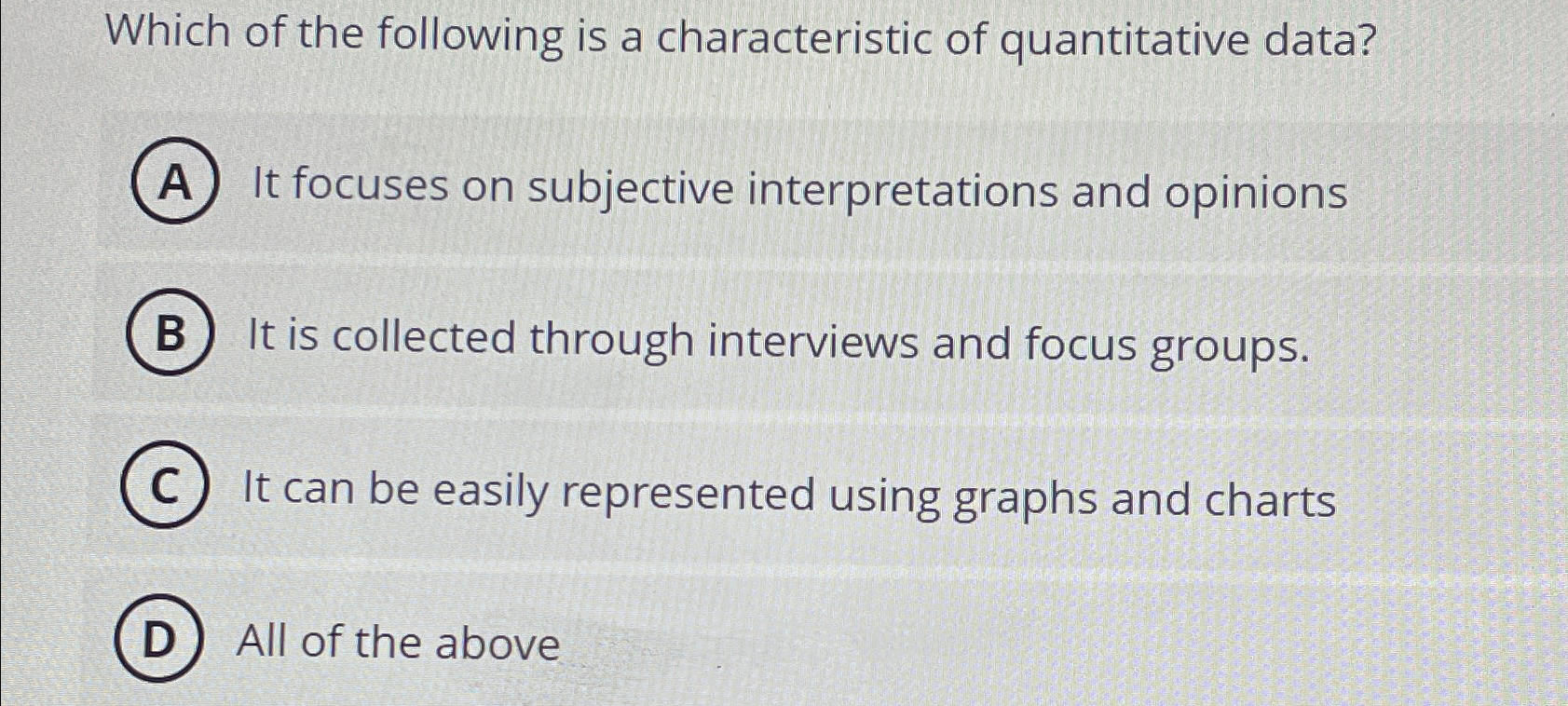 Solved Which of the following is a characteristic of | Chegg.com