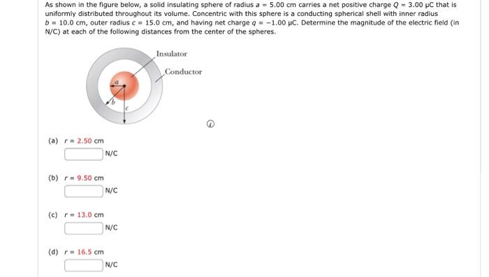 Solved As shown in the figure below, a solid insulating | Chegg.com